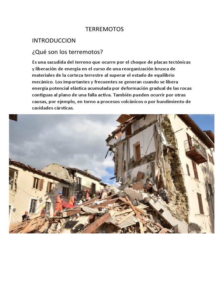 TERREMOTOS | Descargar gratis PDF | Temblores | Falla (geología)