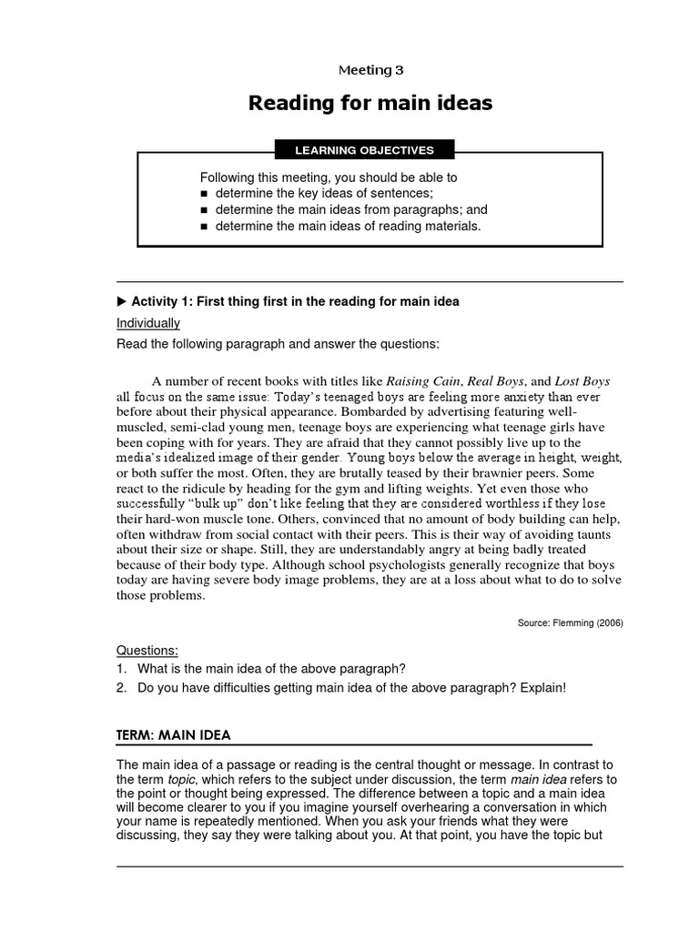 Materi 1 Finding Main Idea | PDF | Stocks | Limited Company