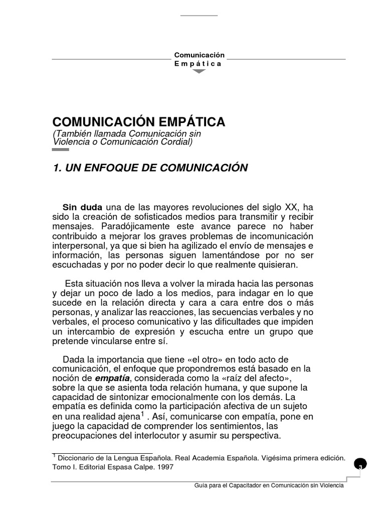 Lectura Semana 7 DHP - Comunicación Empática | PDF | Empatía | Comunicación