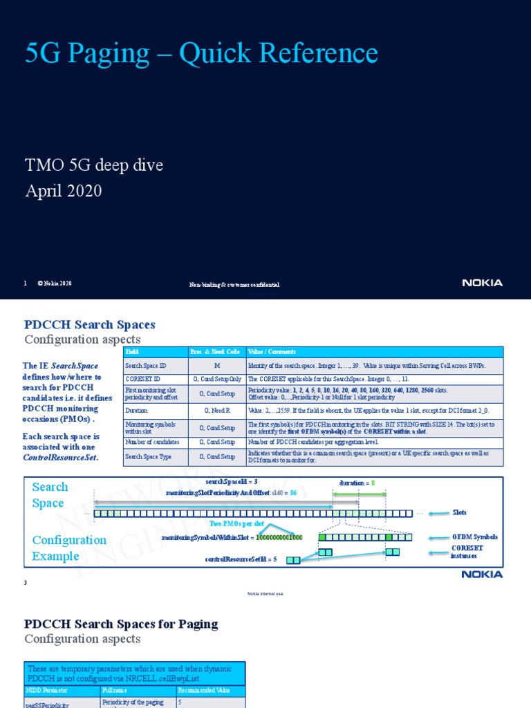 5G Paging - Quick Refrence | PDF | Orthogonal Frequency Division ...
