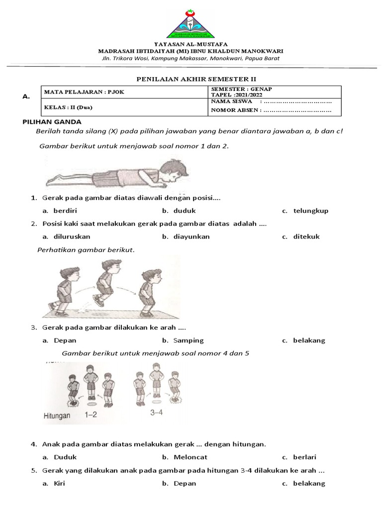 SOAL PJOK Kelas 2 SD | PDF