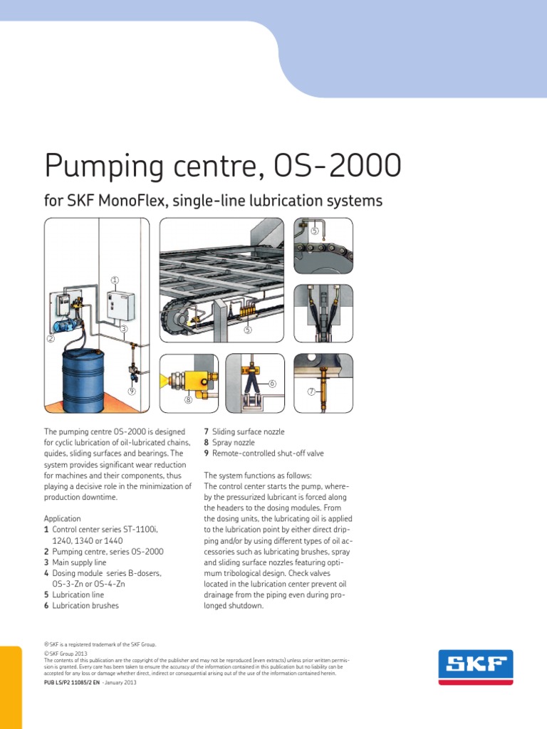 Pumping Centre, Os-2000: For SKF Monoflex, Single-Line Lubrication ...
