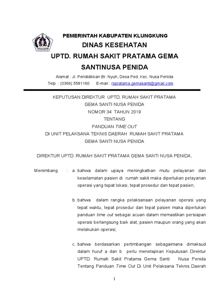 Panduan Time Out | PDF