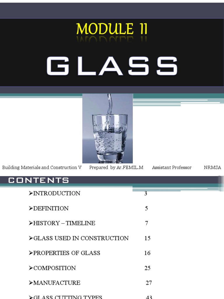 2.1module II Glass | PDF | Glasses | Silicon Dioxide