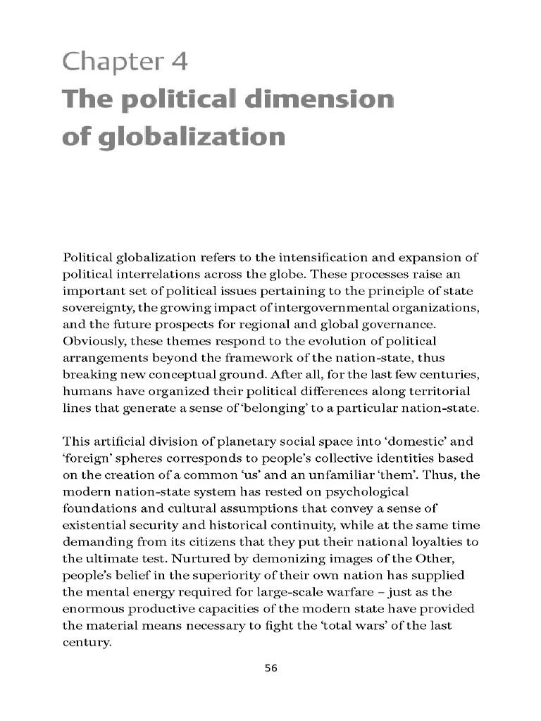 The Political Dimension of Globalization | PDF | Globalization | Governance