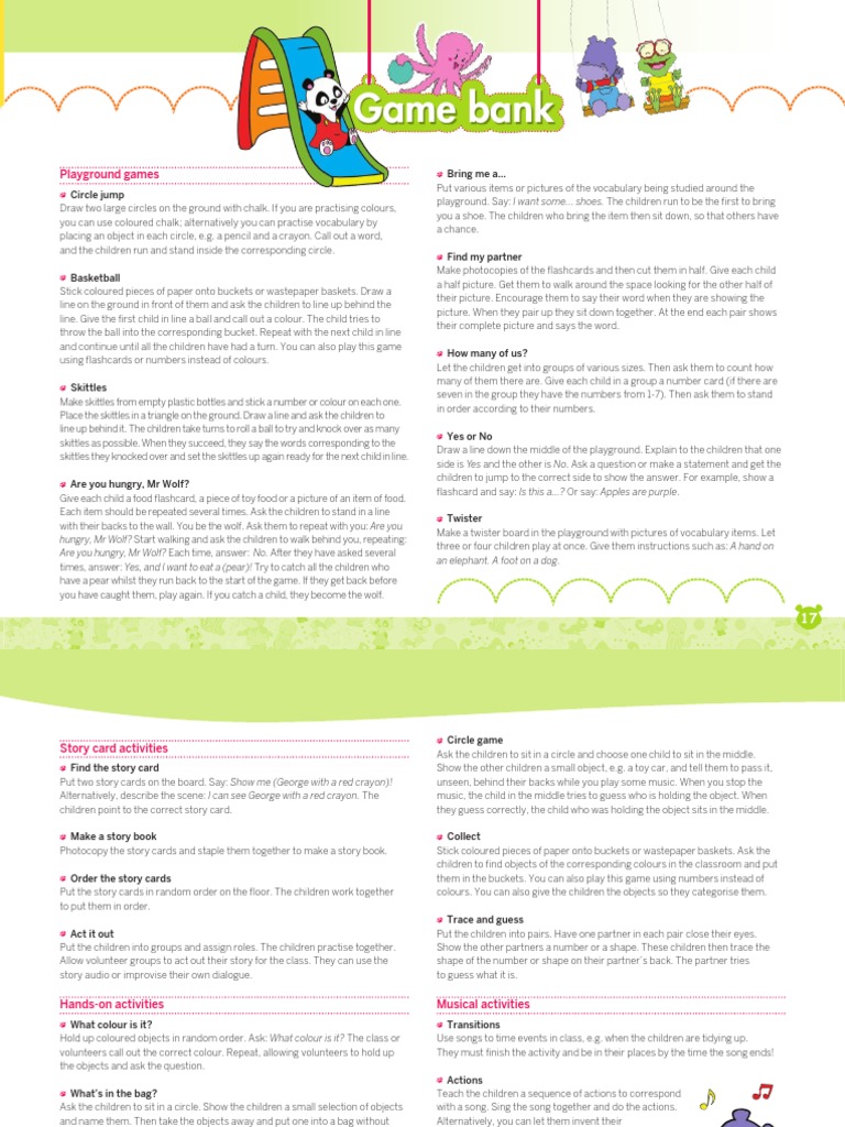 Suggested Classroom Activities | PDF | Flashcard