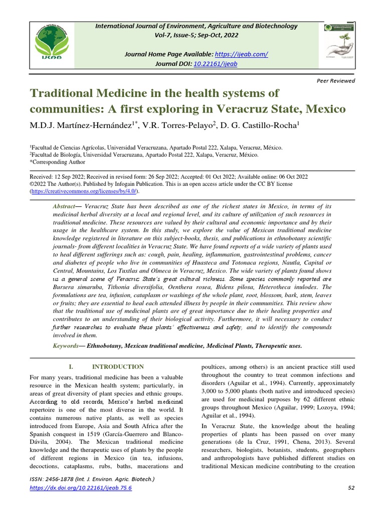 Traditional Medicine in The Health Systems of Communities: A First ...