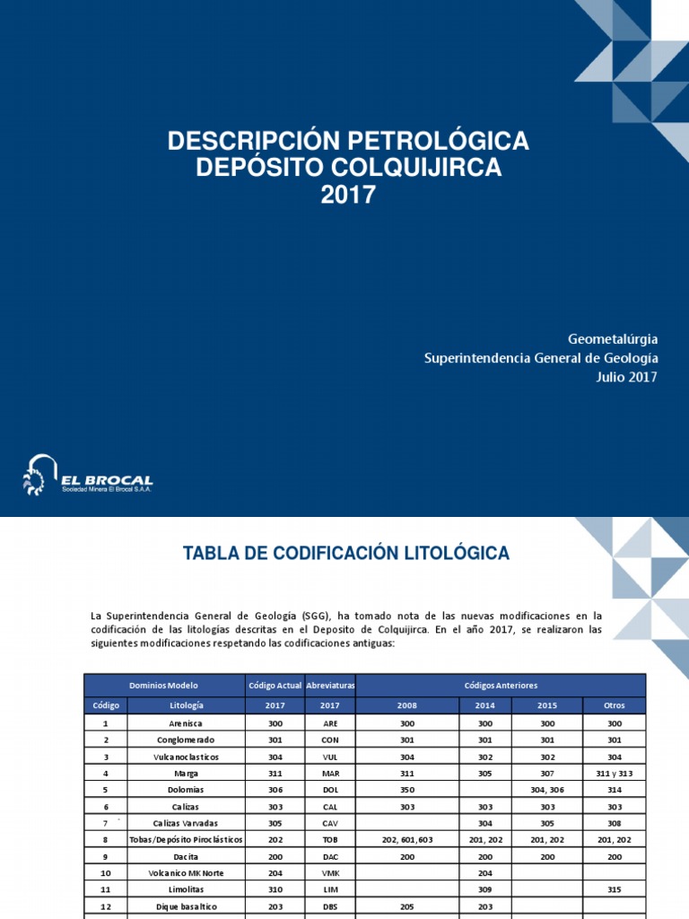 Descripcion Petrografica - Colquijirca | PDF | Roca clástica | Minerales