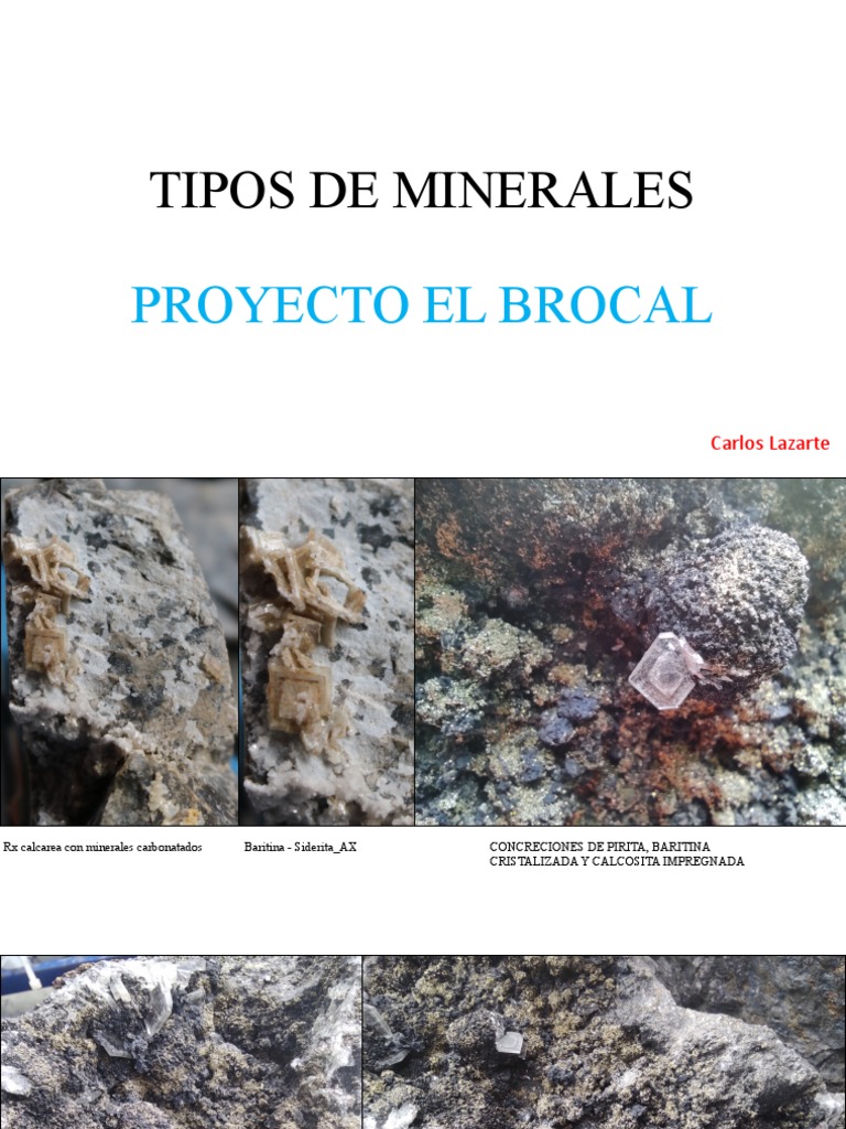 Tipos de Minerales | Descargar gratis PDF | Calcita | Minerales