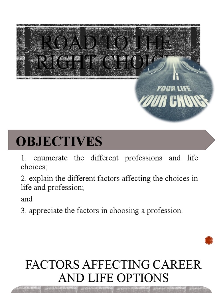 Module 1 - Road To The Right Choice | PDF | Vocational Education ...