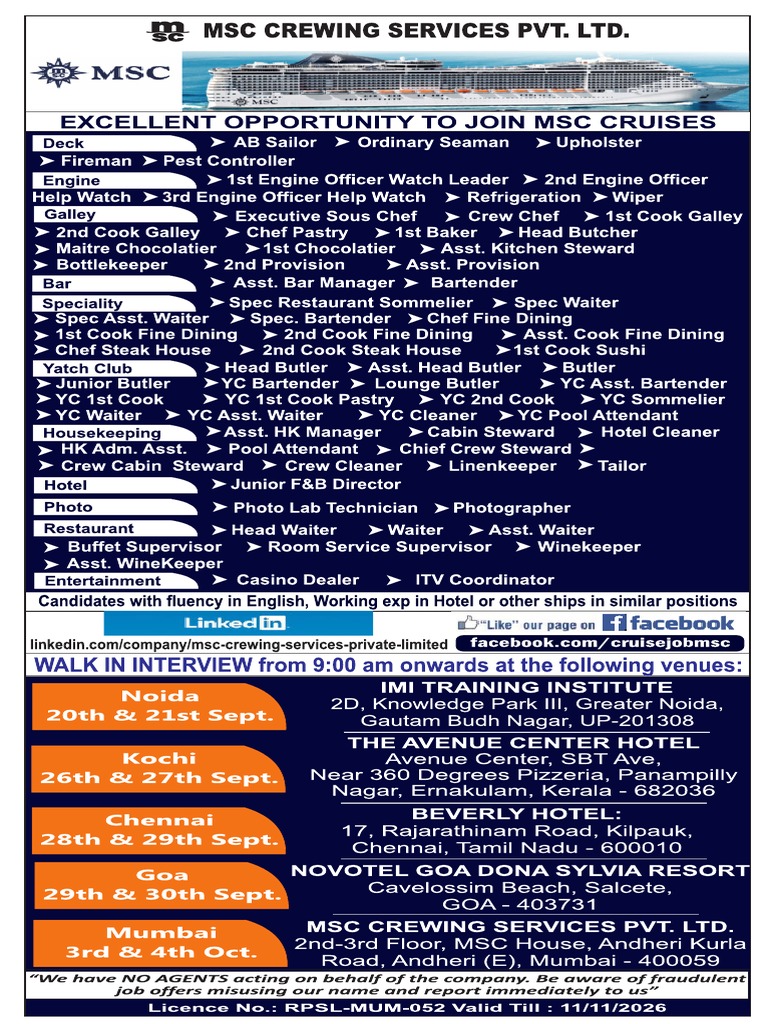 MSC Crewing Services | PDF