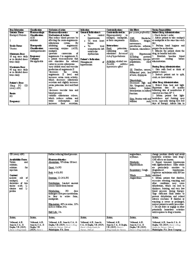Enalapril | PDF | Angiotensin | Clinical Medicine