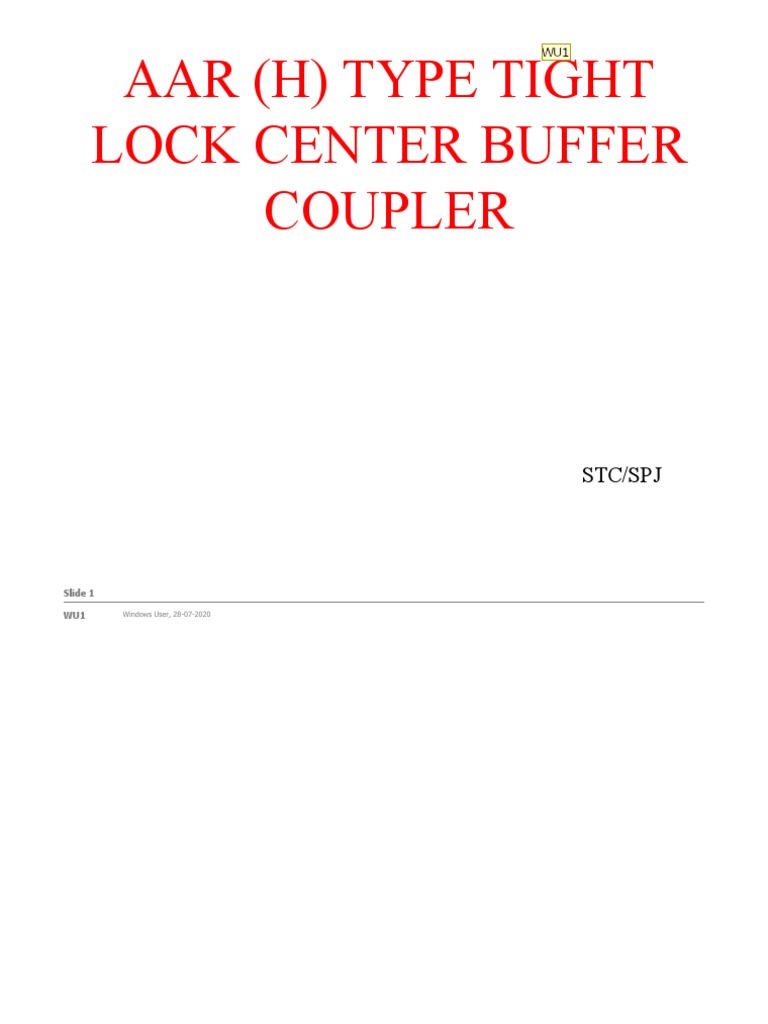 A Detailed Guide to Maintaining AAR H Type Couplers | PDF | Transport ...