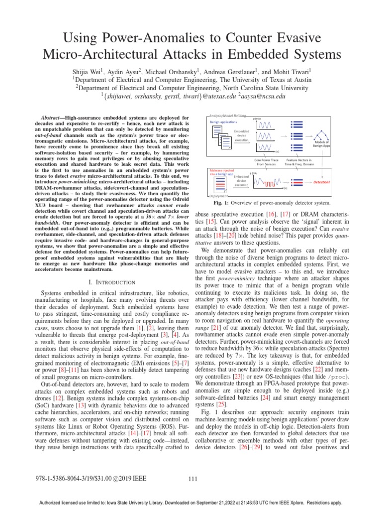 Using Power-Anomalies To Counter Evasive Micro-Architectural Attacks in ... Using Power-Anomalies To Counter Evasive Micro-Architectural Attacks in ...