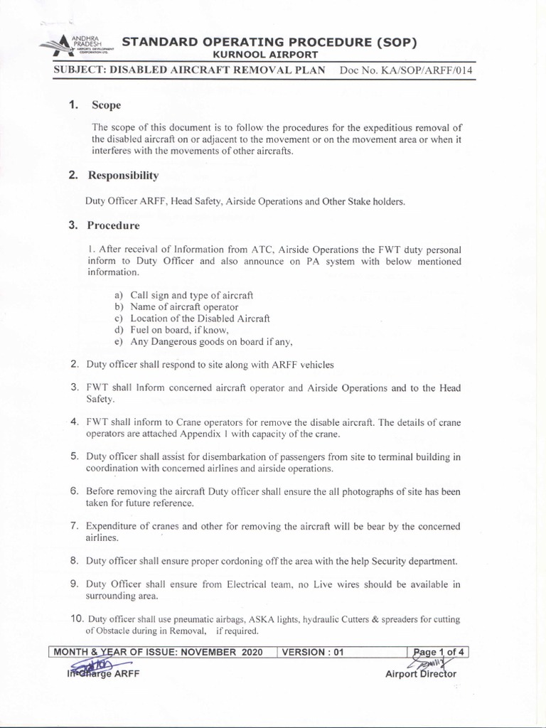 14 - Disabled Aircraft Removal Plan | PDF