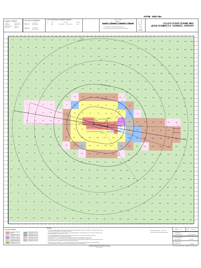 Kurnool Airport CCZM (Grid Format) July 2019 | PDF | Geodesy | Cartography