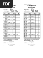 Daily Time Record: CSC Form No. 48 | PDF