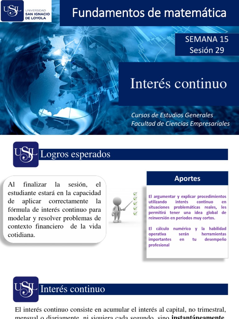 Interés Continuo en Matemáticas Financieras | PDF | Bancos | Servicios ...