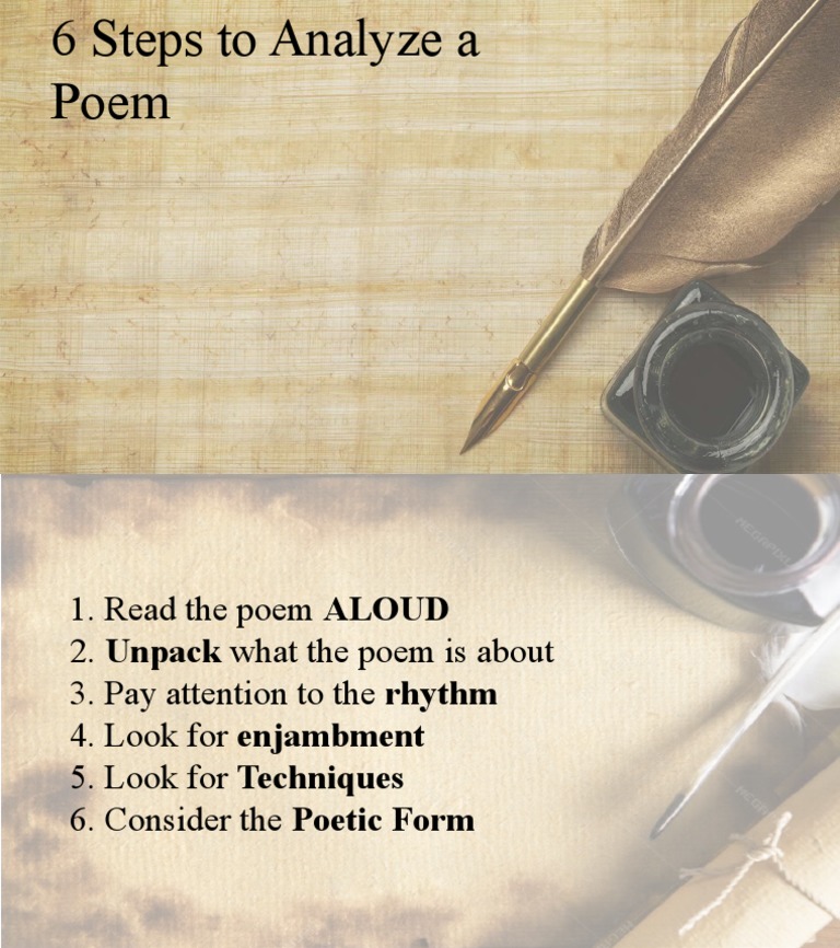 Steps To Analyze Poem | PDF