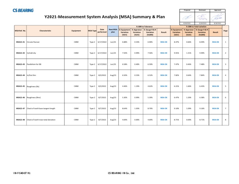 Y2021 MSA Summary & Plan | PDF