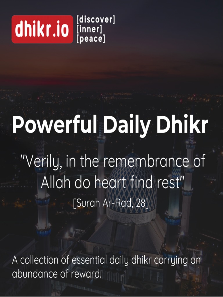 Powerful Daily Dhikr Short | PDF | Prophets And Messengers In Islam ...