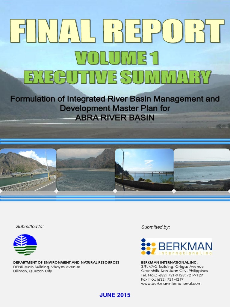 Abra River Basin Management Plan | PDF | Surface Runoff | River