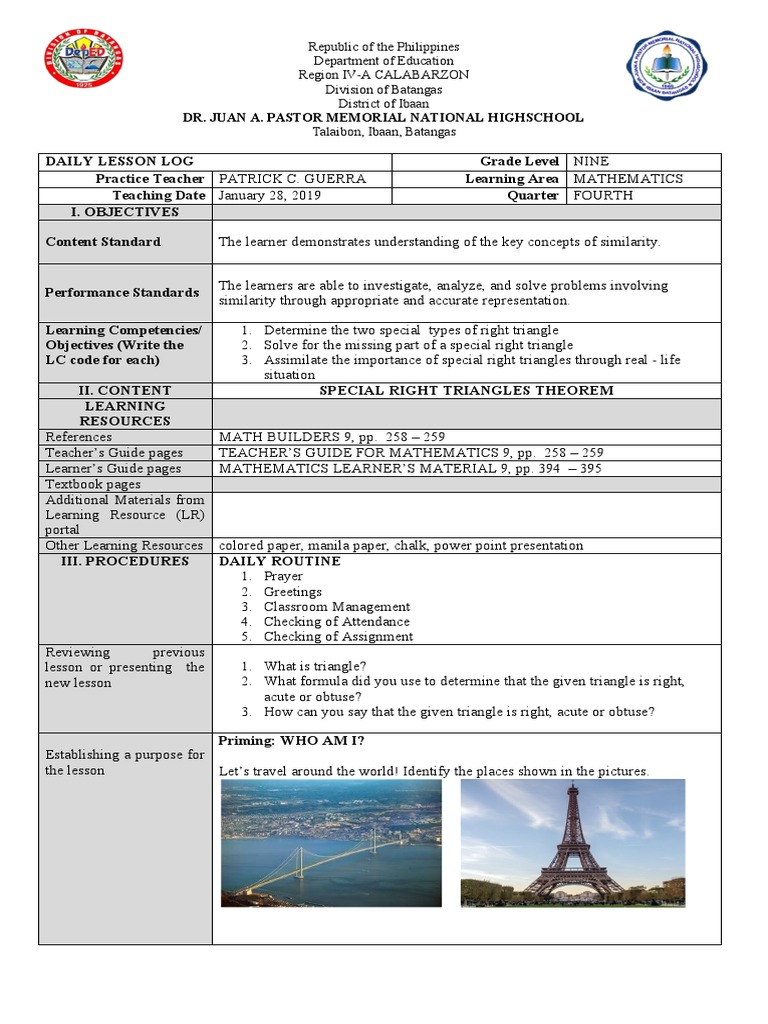 Understanding Special Right Triangles Students Learn To Determine