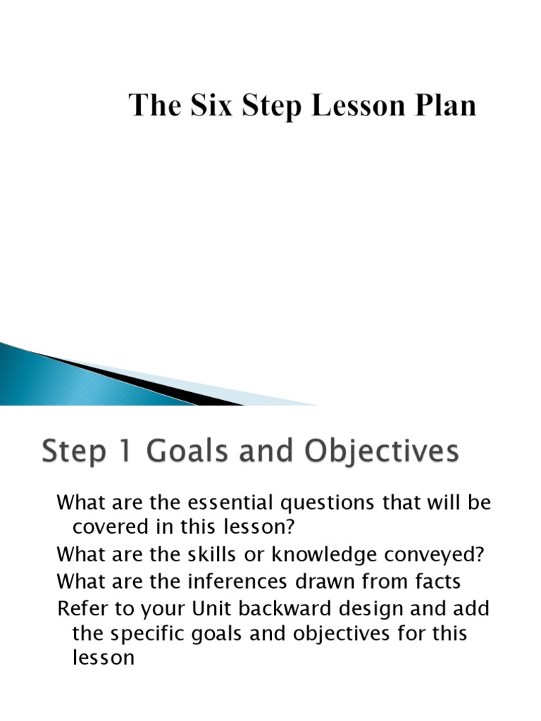 6 Steps in Lesson Planning | PDF | Learning | Reading Comprehension