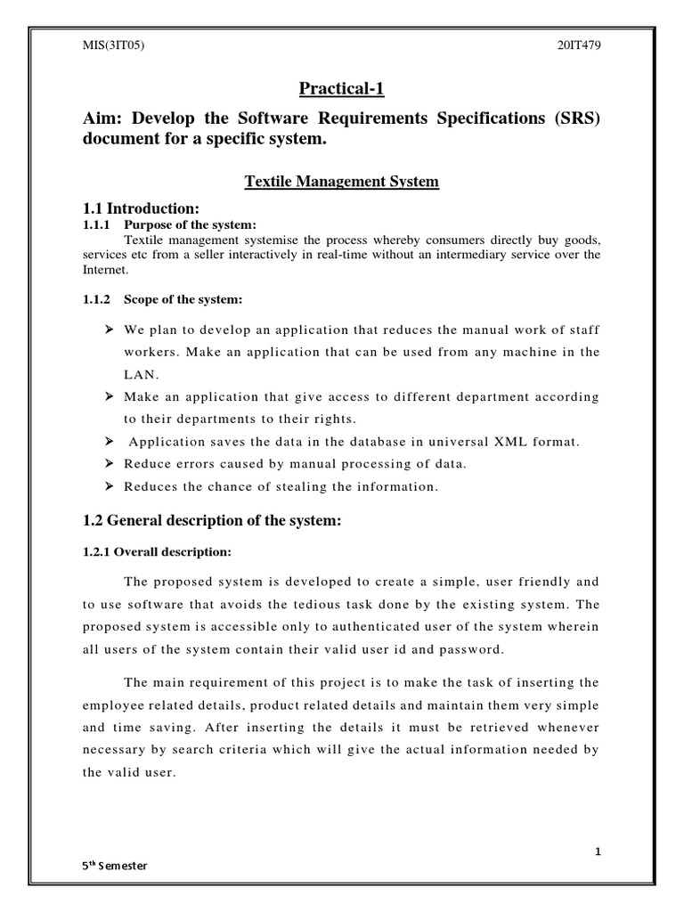 Textile Management System SRS | PDF | User (Computing) | Graphical User Interfaces