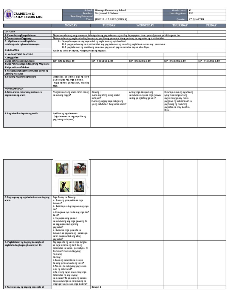 DLL - Esp 6 - Q4 - W4 | PDF