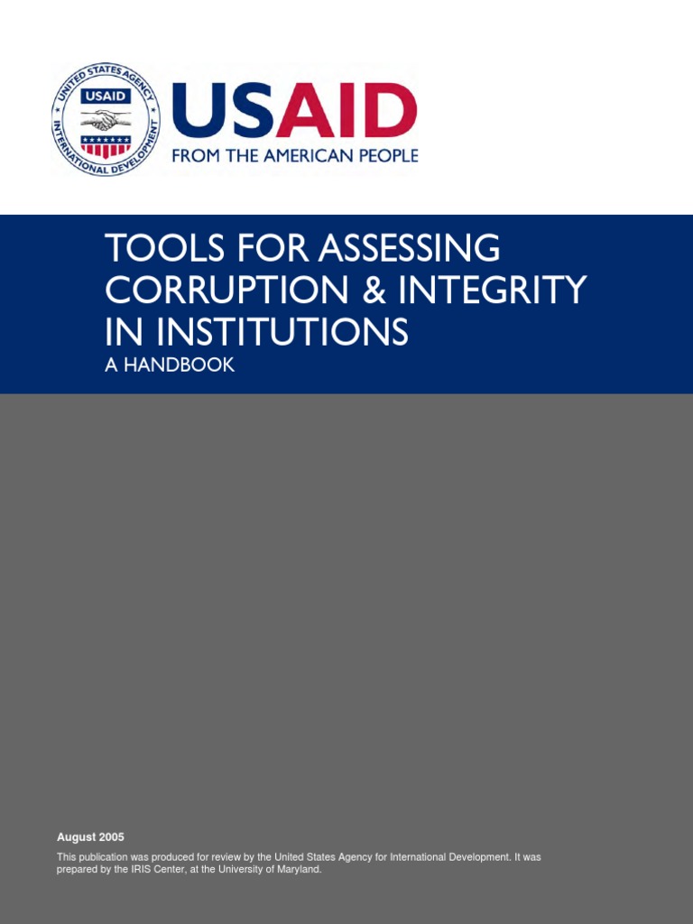 Corruption & Integrity Assessment Handbook | PDF | Political Corruption ...