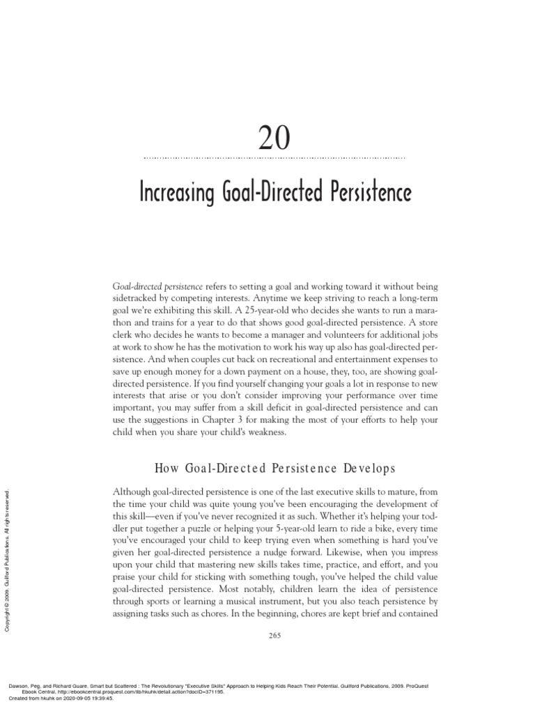 Increasing Goal-Directed Persistence | PDF | Goal | Incentive