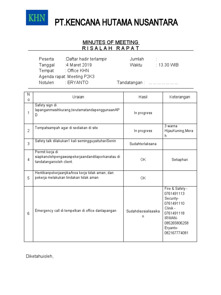 Mom Rapat P2K3 | PDF