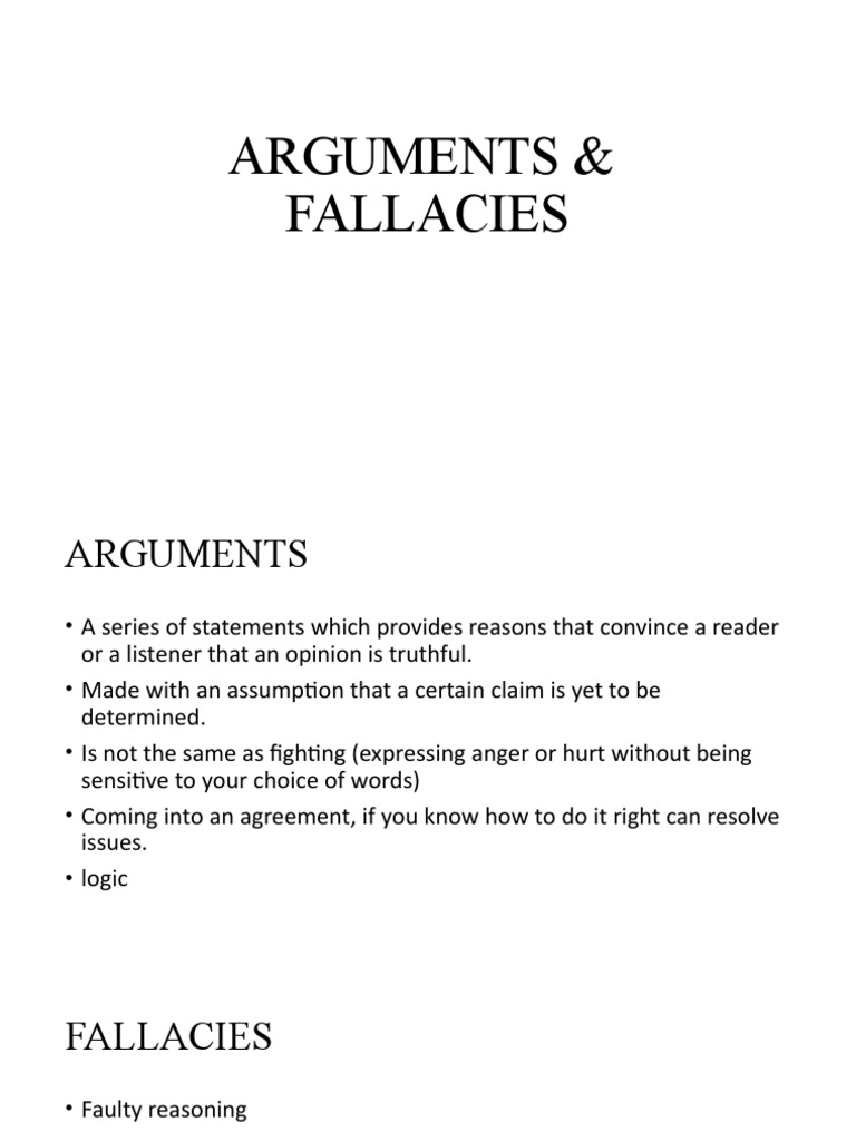 Understanding Arguments and Fallacies | PDF | Fallacy | Argument
