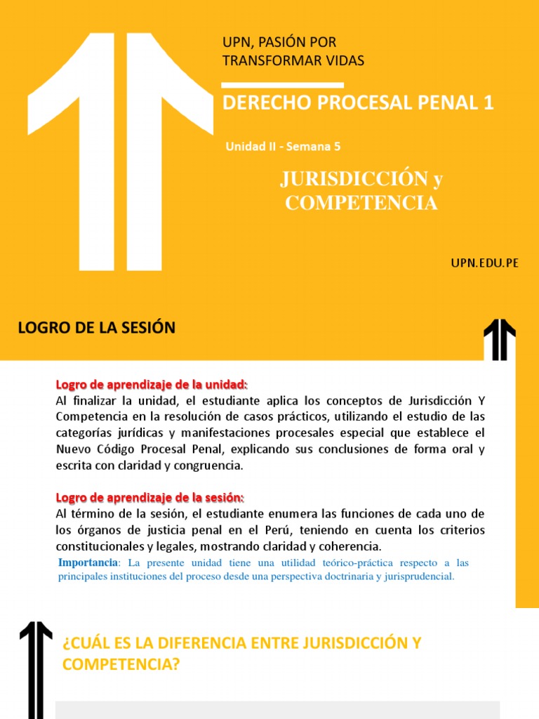 Semana 5 - Dpp1 - Upn | PDF | Jurisdicción | Derecho penal