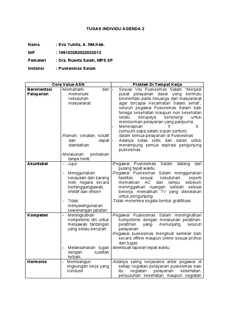 Tugas Individu Agenda 2 | PDF