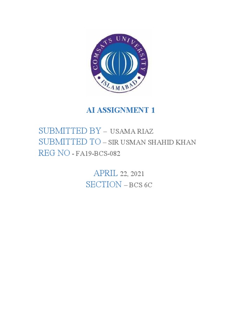 Ai Assignment 1 | PDF | Applied Mathematics | Theoretical Computer Science