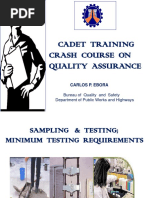 DPWH - Minimum Test Requirements | PDF | Road Surface | Asphalt