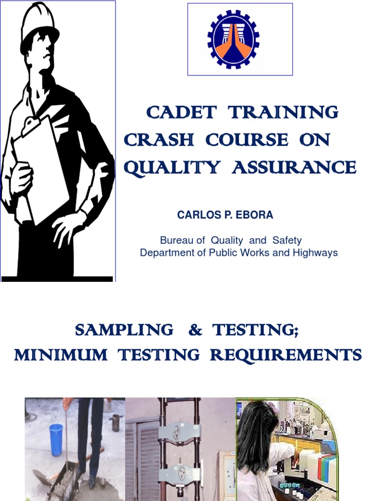 DPWH Minimum Testing Requirements Guide | PDF | Concrete | Asphalt