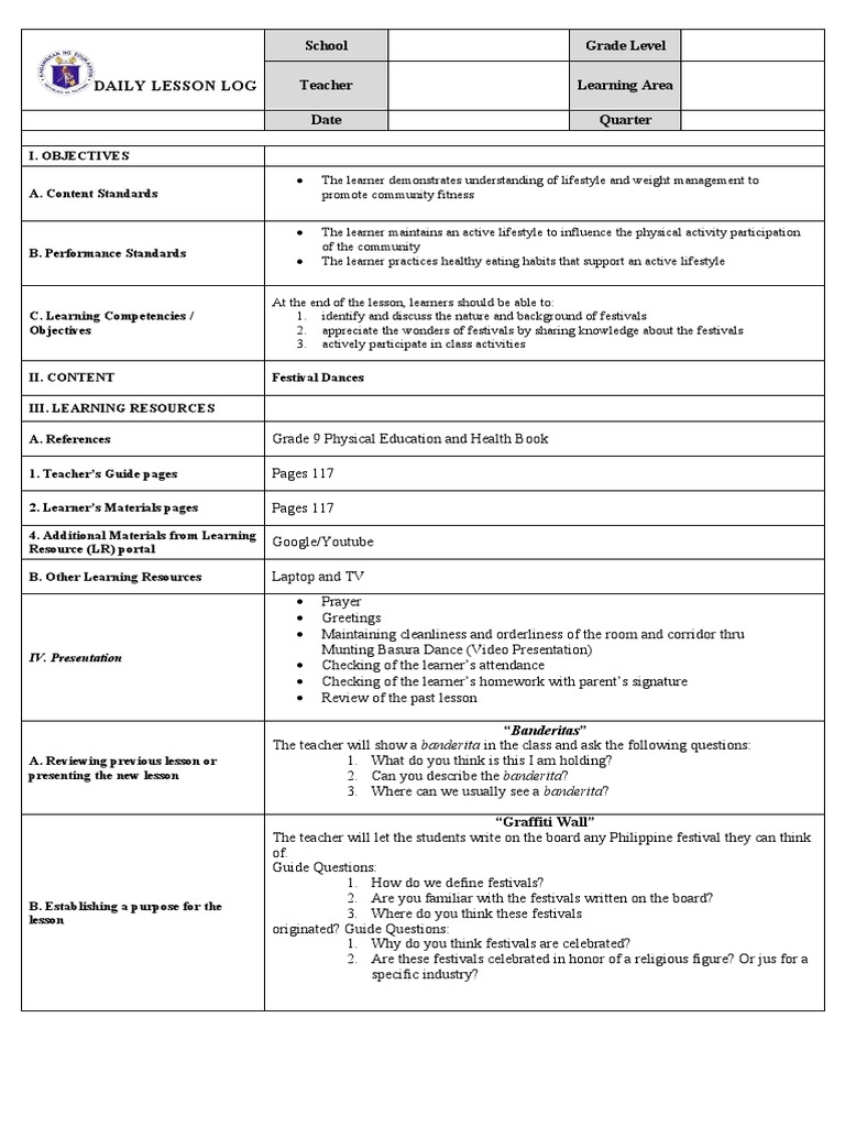 Festival Dance DLL | PDF | Learning | Teachers