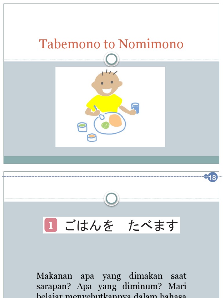 Tabemono To Nomimono | PDF