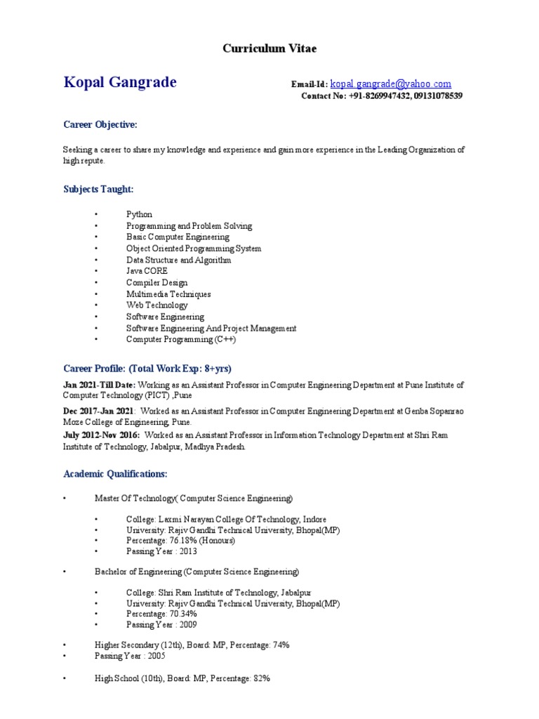 Kopal Gangrade | PDF | Engineering | Quality Of Service