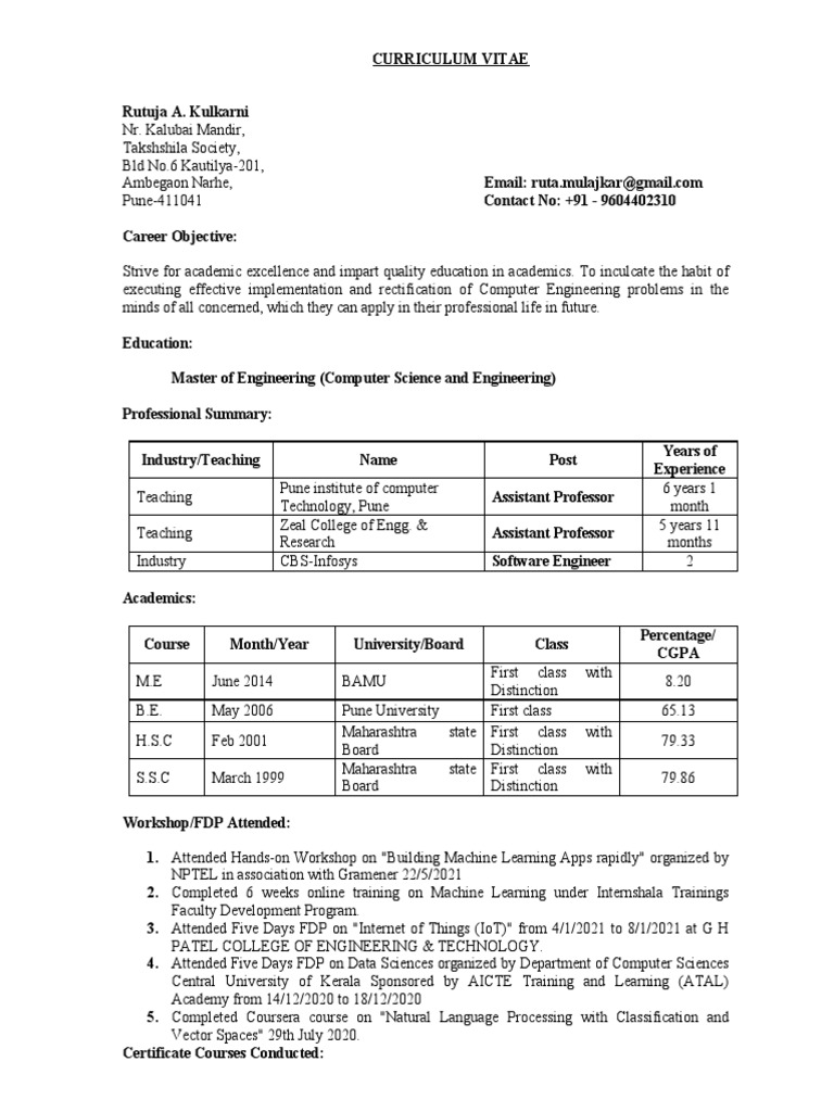 Resume | PDF | Computing | Computer Science
