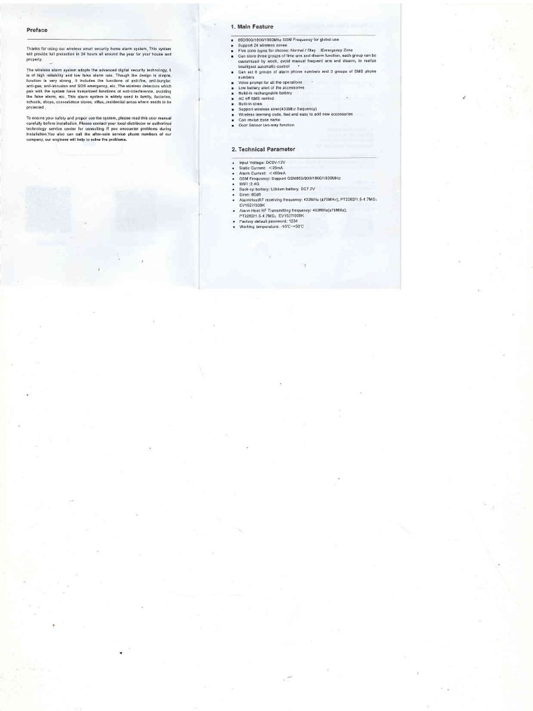 User Manual Alarm System | PDF | Computer Engineering | Telecommunications Engineering