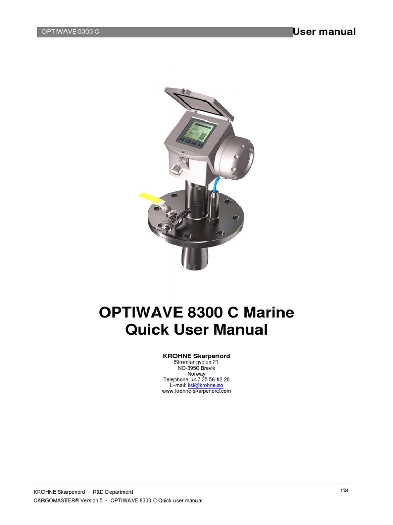 OPTIWAVE 8300 C Marine Quick User Manual - 100 | PDF | Menu (Computing) | Radar