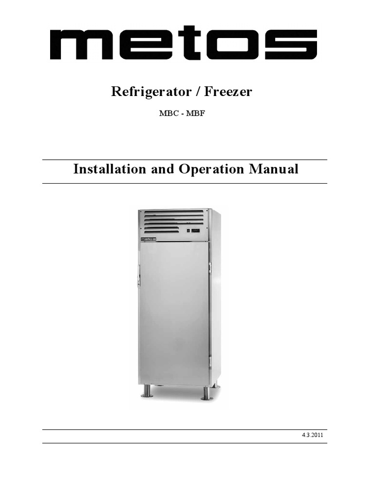 Refrigerator METOS | PDF | Home Appliance | Refrigerator