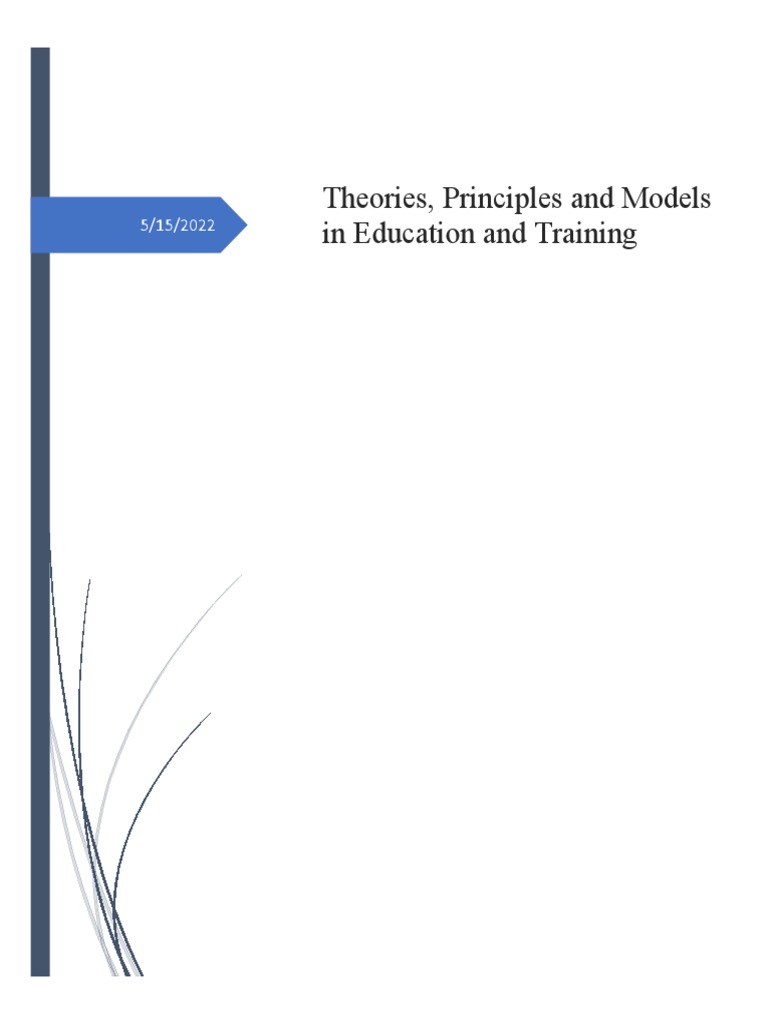 Theories and Models in Education Training | PDF | Educational ...
