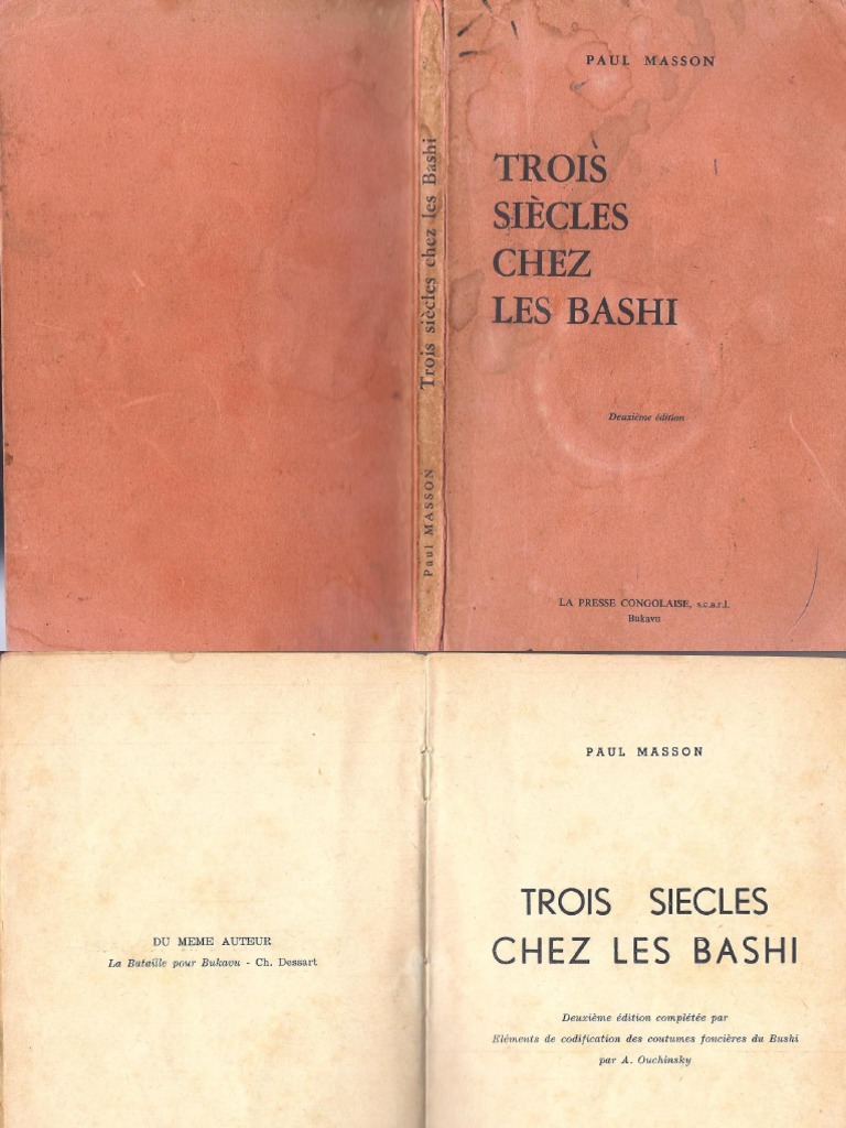 Trois Siecles Chez Les Bashi - Paul Masson | PDF