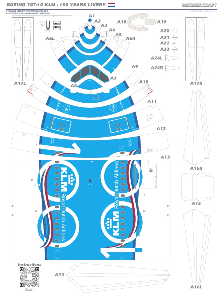 Boeing 787-10 KLM - 100 Years | PDF | Aviation | Aircraft