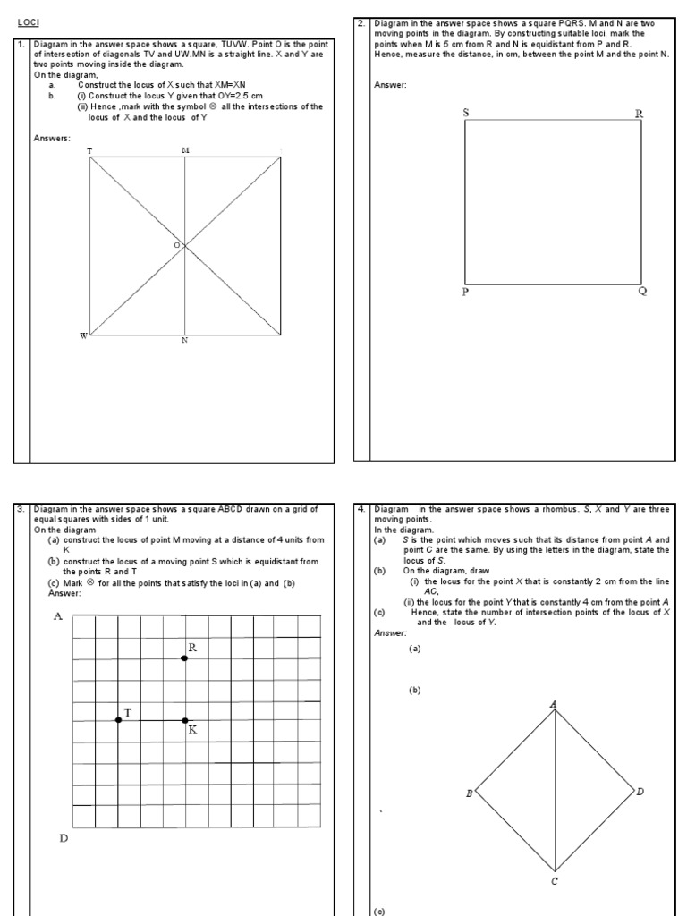 Loci 1 | PDF | Elementary Mathematics | Space